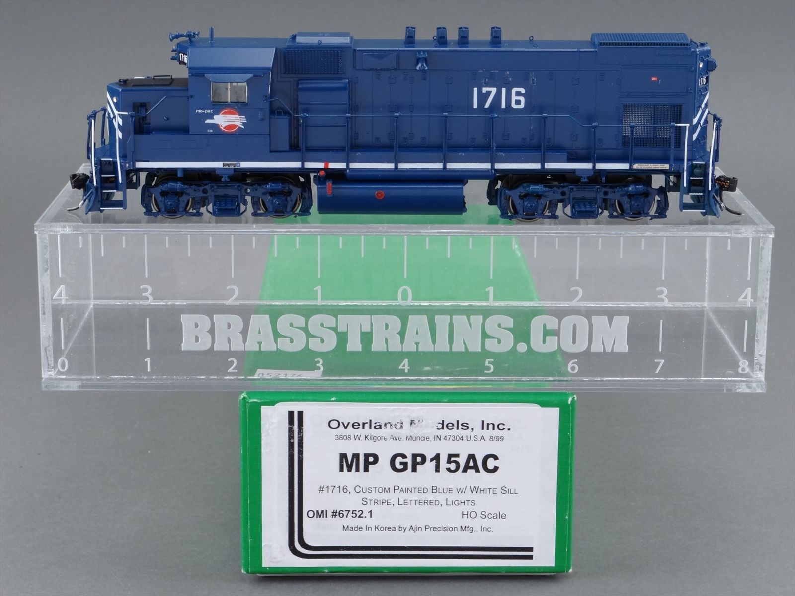 HO Brass Model Train - OMI 6752.1 Missouri Pacific GP15AC Diesel #1716