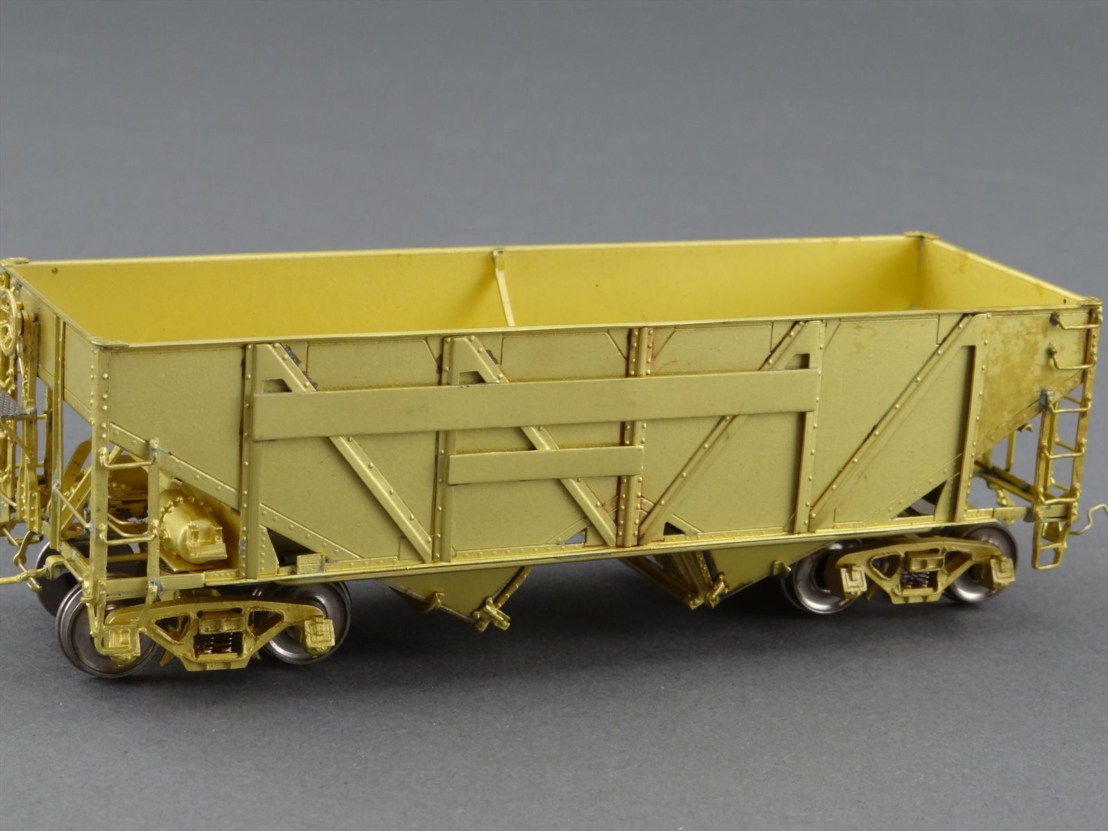 HO Brass Model Train - OMI 3107 Overland PRR H31C Steel 2-Bay Hopper w ...