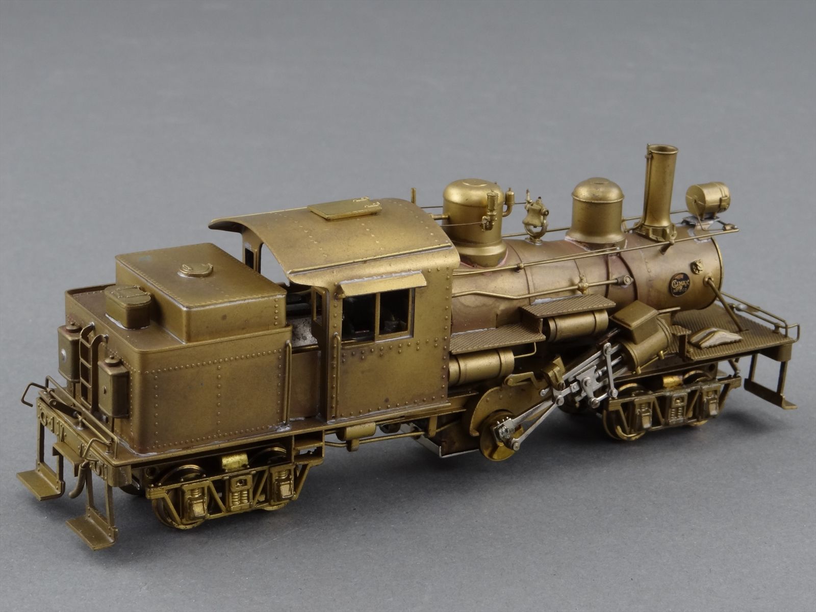 HO Brass Model Train - PFM United Classic Logging 2-Truck Climax Class C