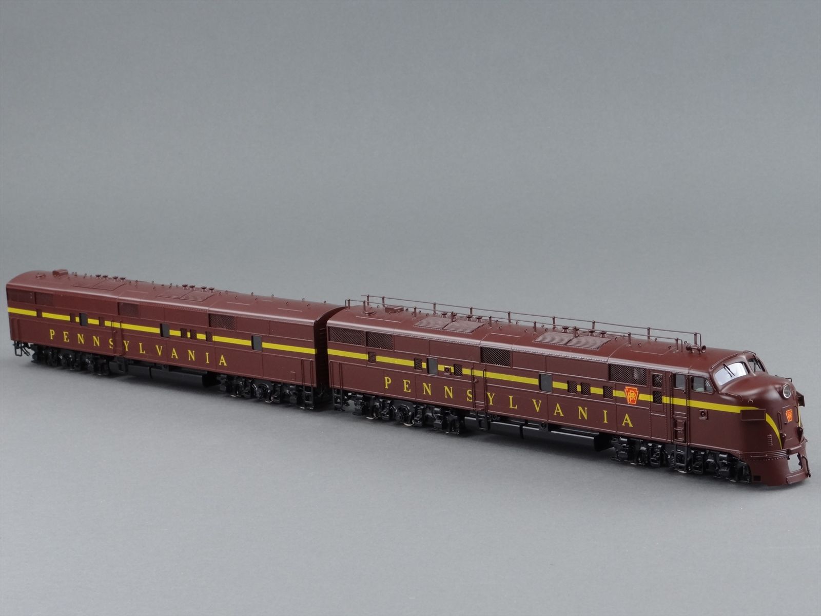 HO Brass Model Train - Oriental Limited PRR Pennsylvania EMD E7 E7A E7B Diesel Set - Tuscan Red