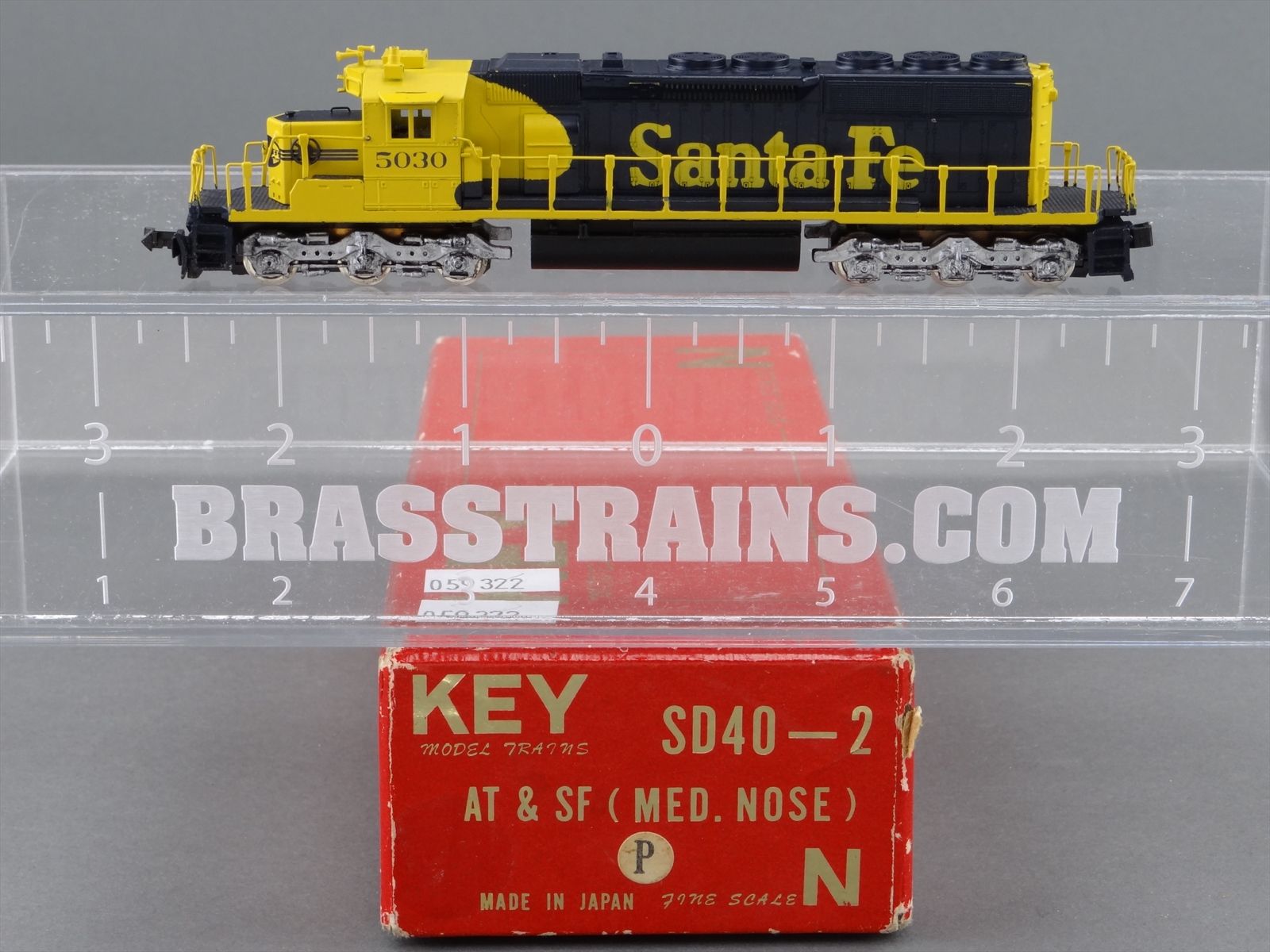 N Scale Brass Key Model Trains ATSF Santa Fe EMD SD40-2 Diesel #5030
