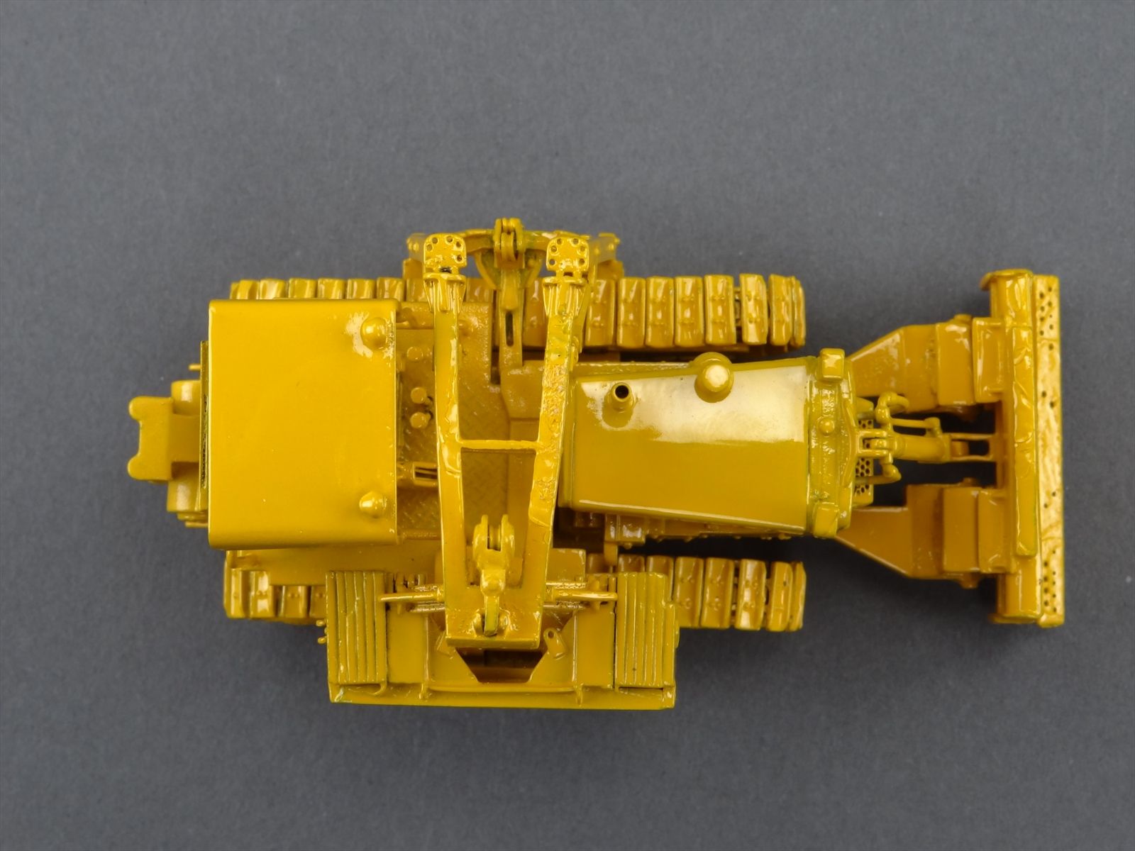 HO Brass OMI 3377.1 Overland Bulldozer with Side Boom - Painted Yellow