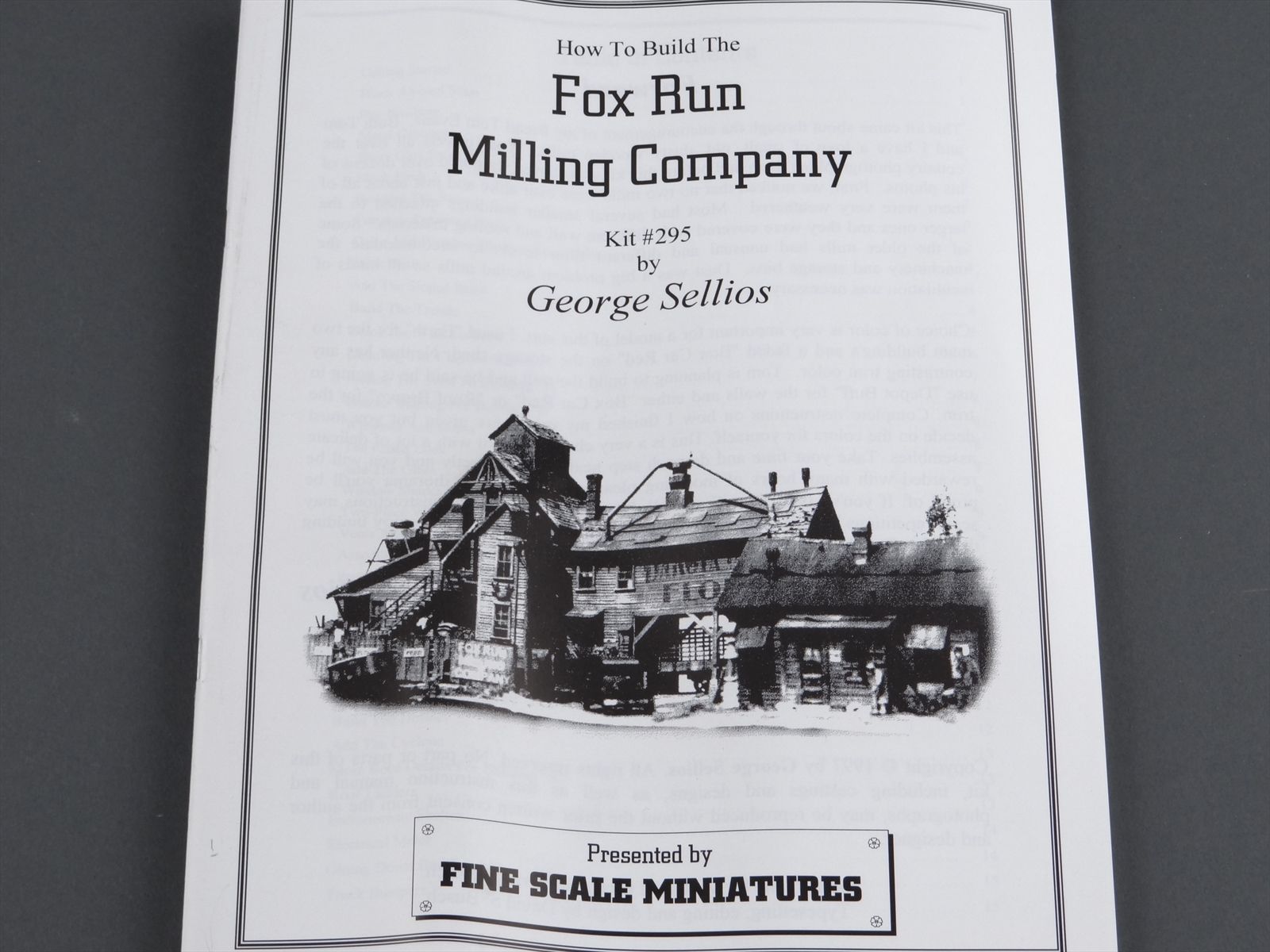 HO Scale Craftsman Kit - FSM Fine Scale Miniatures Kit #295 Fox Run Milling