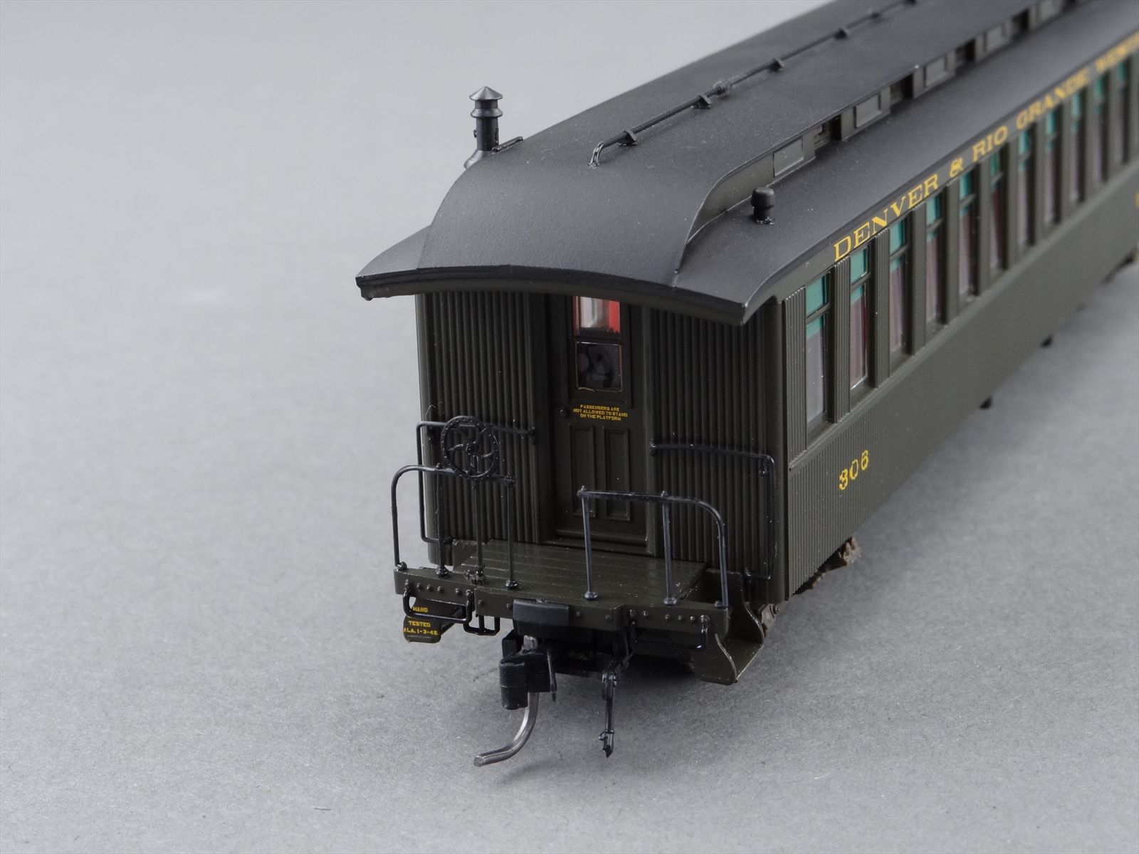 HOn3 Scale Blackstone PN B350102 D&RGW #306 Open Platform Passenger Coach