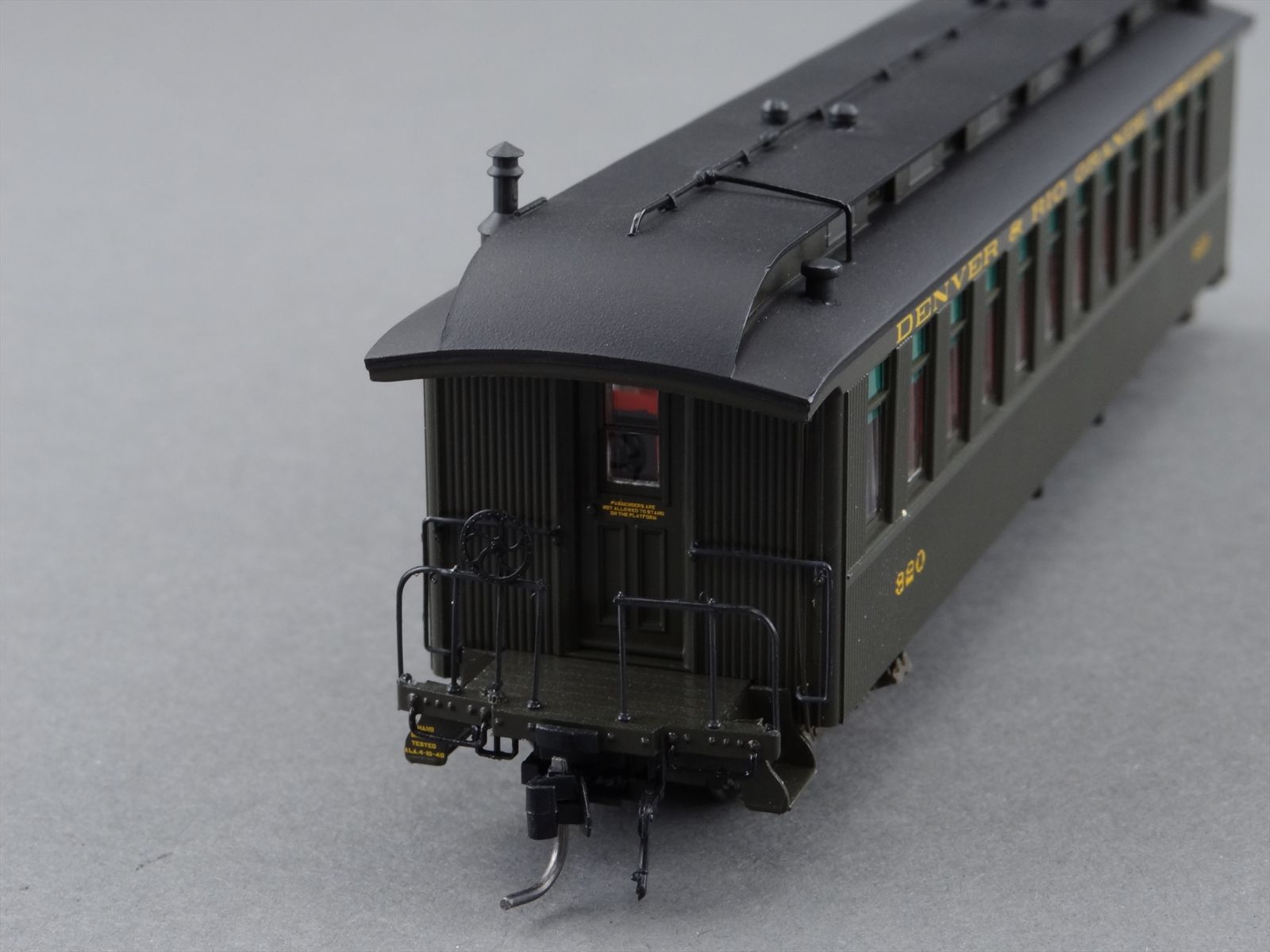 HOn3 Scale Blackstone PN B350103 D&RGW #320 Open Platform Passenger Coach