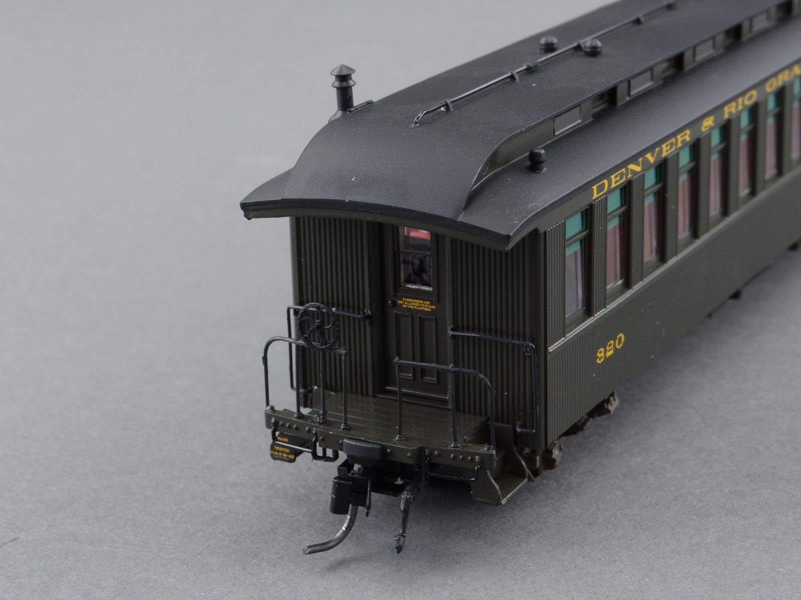 HOn3 Scale Blackstone PN B350103 D&RGW #320 Open Platform Passenger Coach