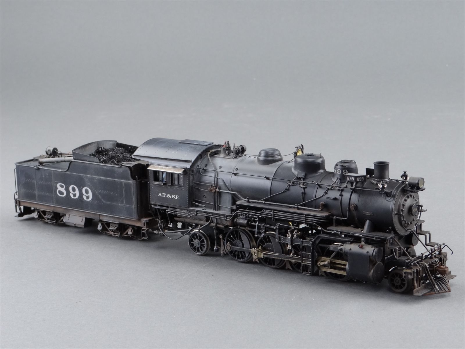 HO Brass Model Train - DP 3903 Division Point AT&SF Santa Fe 2-8-2 #899 ...