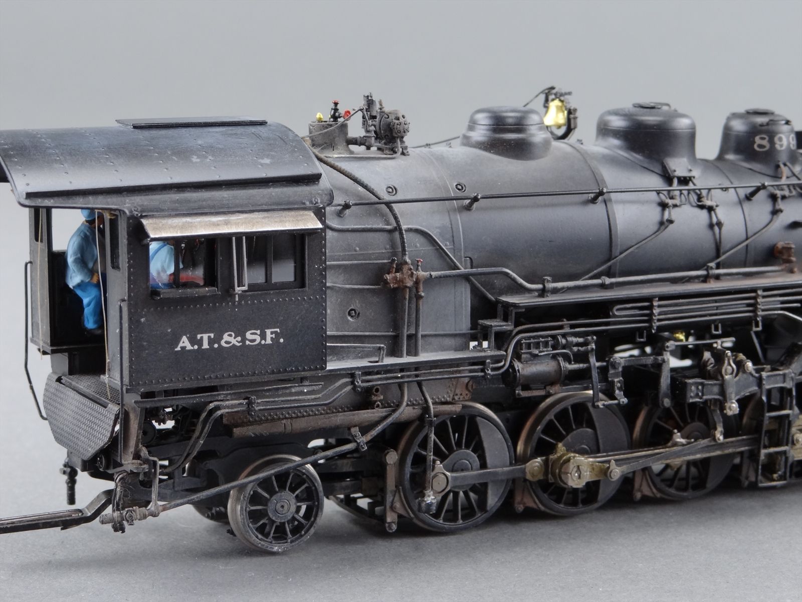 HO Brass Model Train - DP 3903 Division Point AT&SF Santa Fe 2-8-2 #899 ...