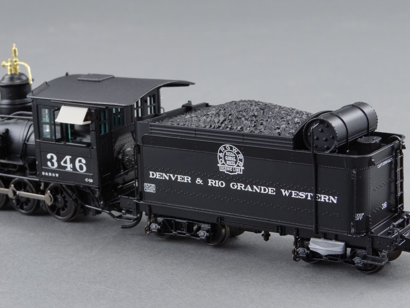 HOn3 Scale Blackstone PN B310202-S D&RGW 2-8-0 Steam Locomotive #346
