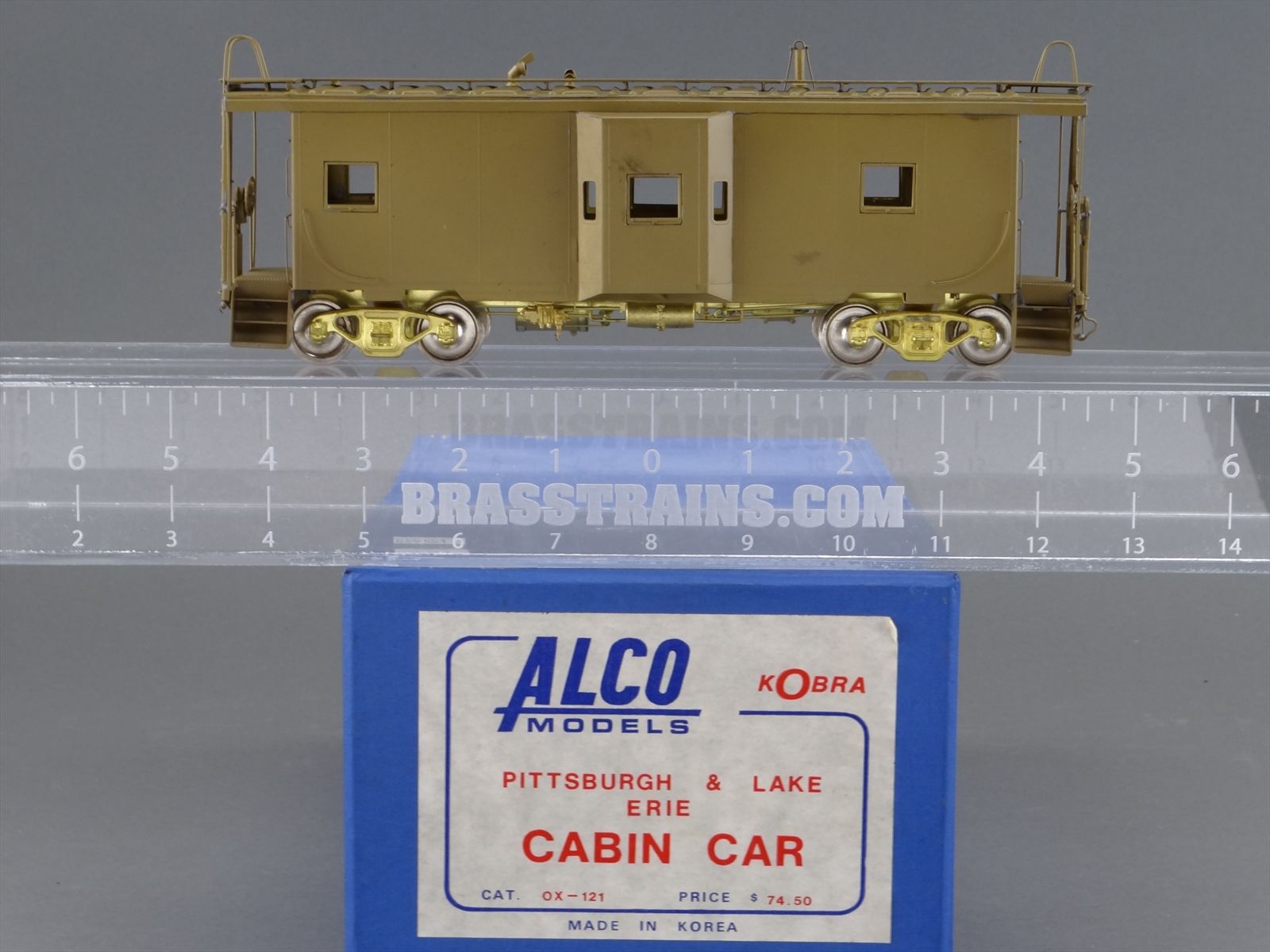 O Scale Brass Model Train - Alco Models OX-121 P&LE Caboose Cabin Car