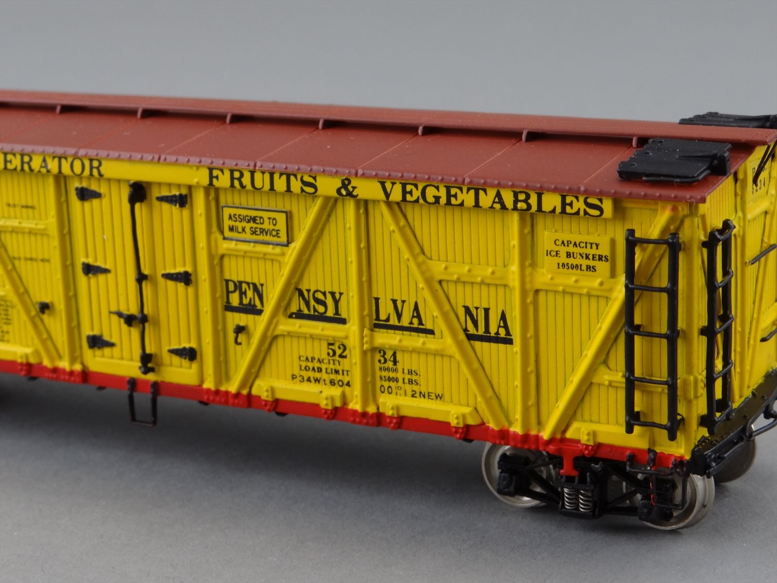 HO Brass Model Train - PSC 15700-1 PRR Pennsylvania R7 Composite Reefer ...