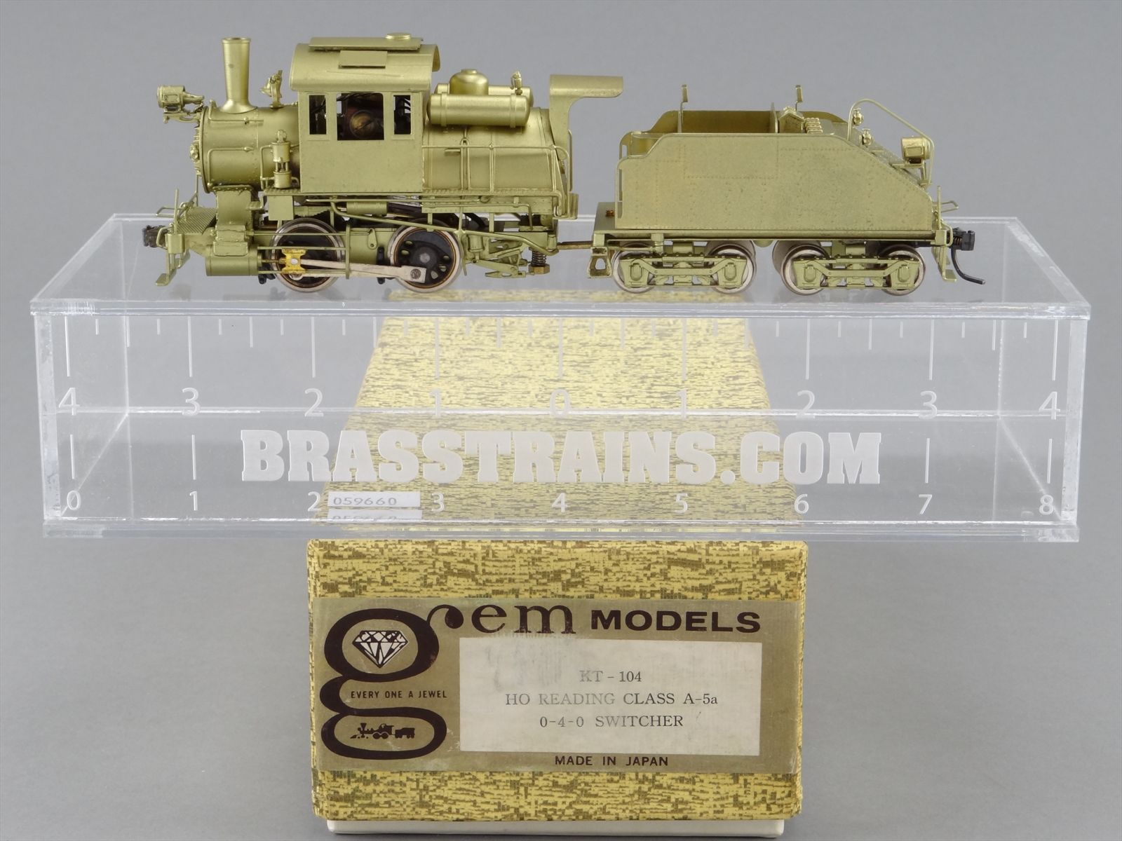 HO Brass Model Train - Gem KT-104 Readng A-5a 0-4-0 Camelback - Unpainted