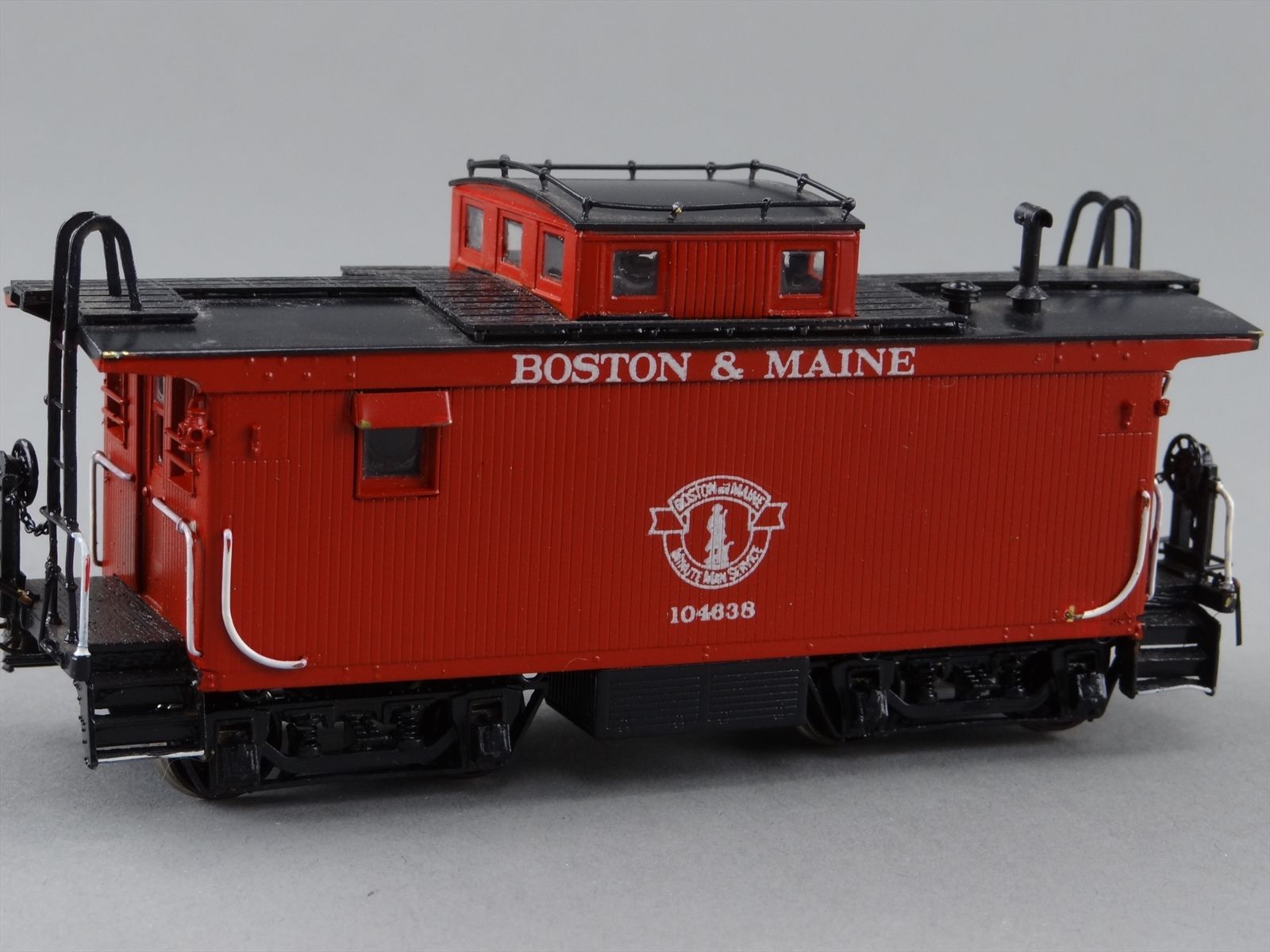 HO Brass OMI 1213 Overland B&M Boston & Maine Wood Caboose #104838 - Custom