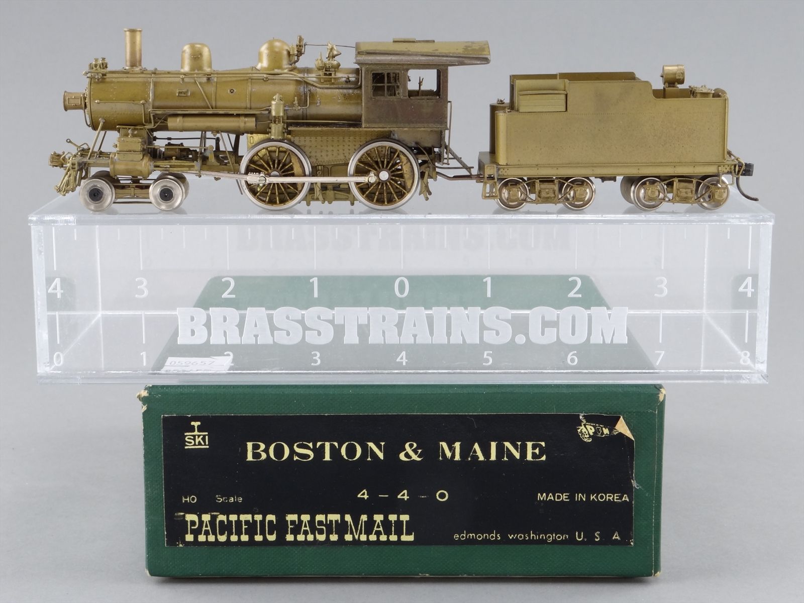 HO Brass Model Train - PFM Pacific Fast Mail SKI B&M Boston & Maine 4-4 ...