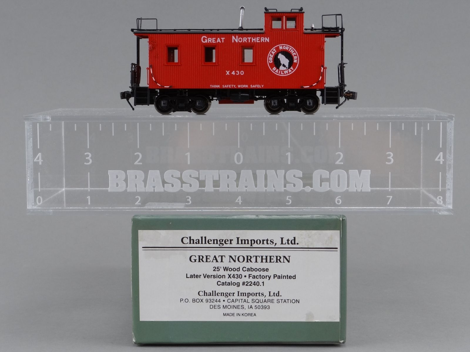 HO Brass Model Train - CIL 2240.1 GN Great Northern 25' Wood Caboose # ...