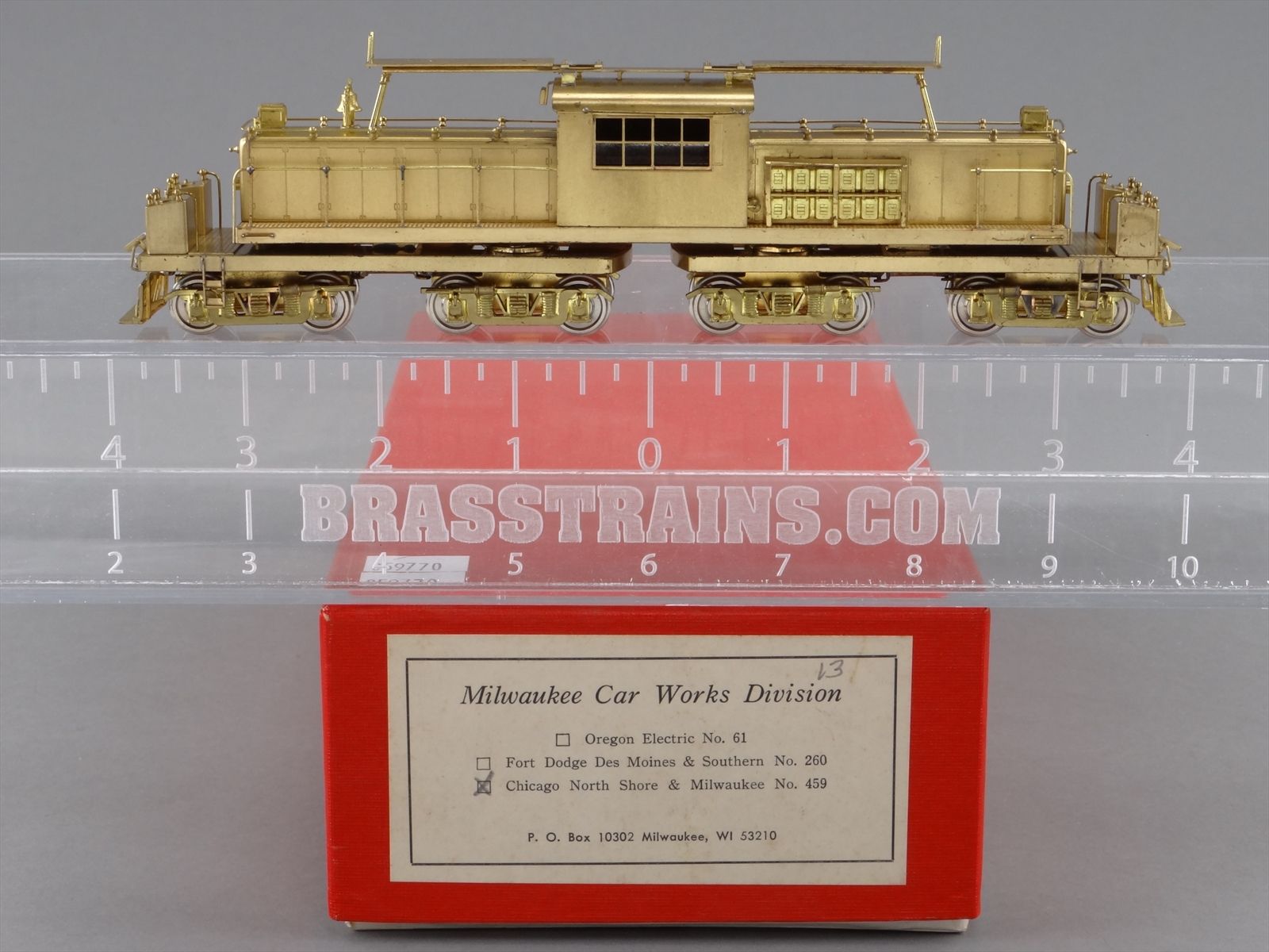 HO Brass Model - Milwaukee Car Works - MCW - CNS&M #459 Electric - Chicago North Shore