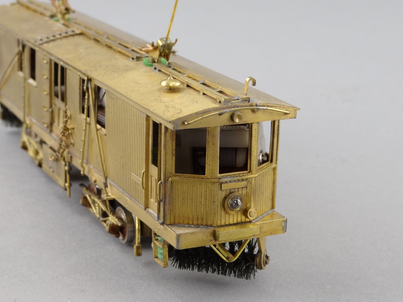 HO Brass Model Train - Huntington Powered Double Truck Street Sweeper