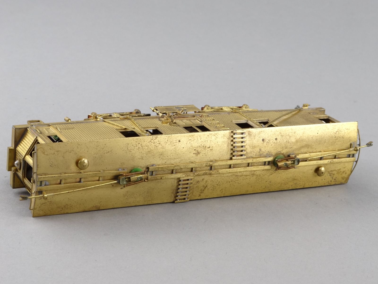 HO Brass Model Train - Huntington Powered Double Truck Street Sweeper