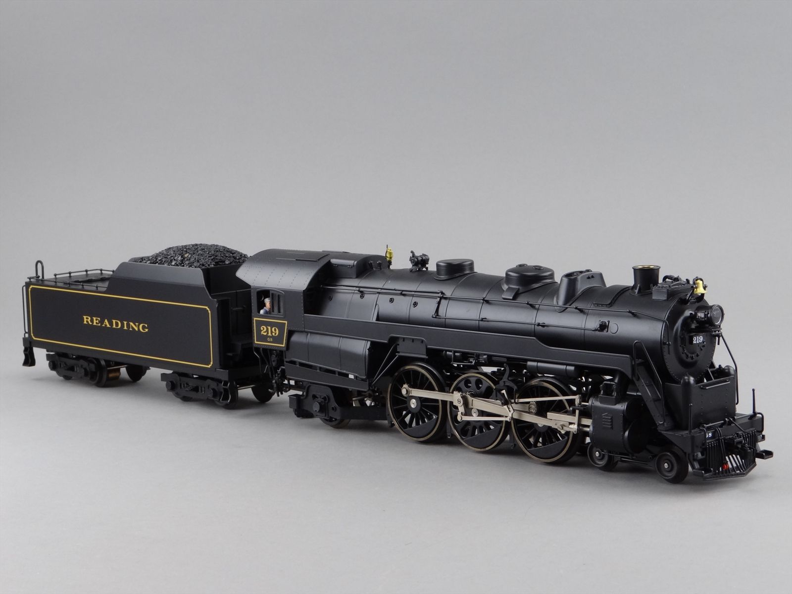 O Scale Brass 3-Rail SGL Trains Reading G-3 4-6-2 Steam Engine #219 w ...