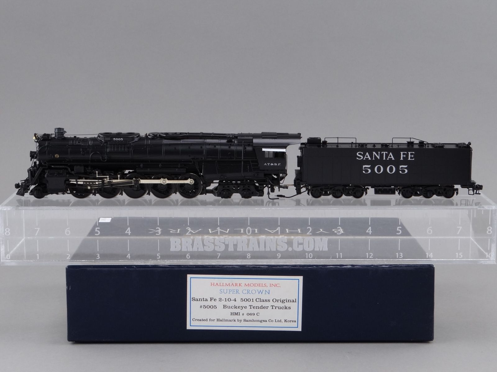 HO Brass Model Train - Hallmark Super Crown ATSF Santa Fe 2-10-4 #5005 ...