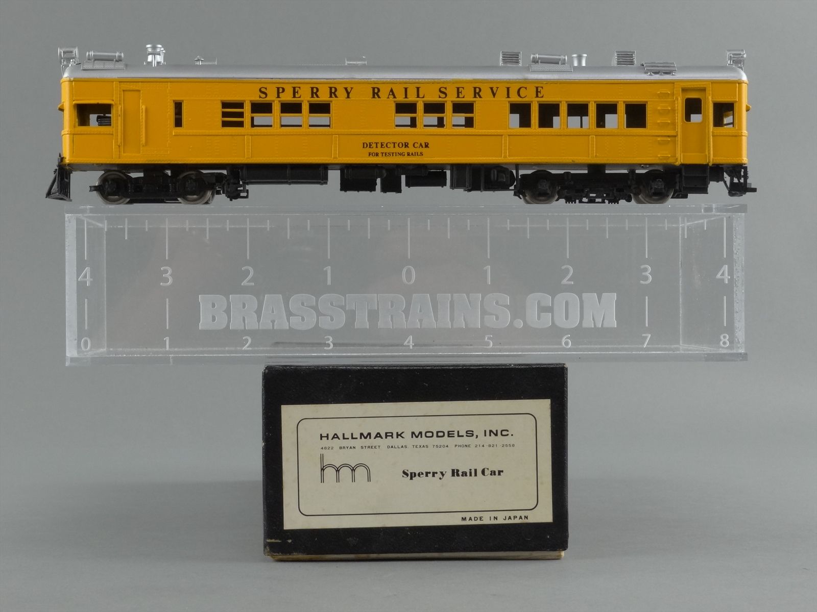 HO Brass Model Train - Hallmark NYC Sperry Rail Service Detector Car