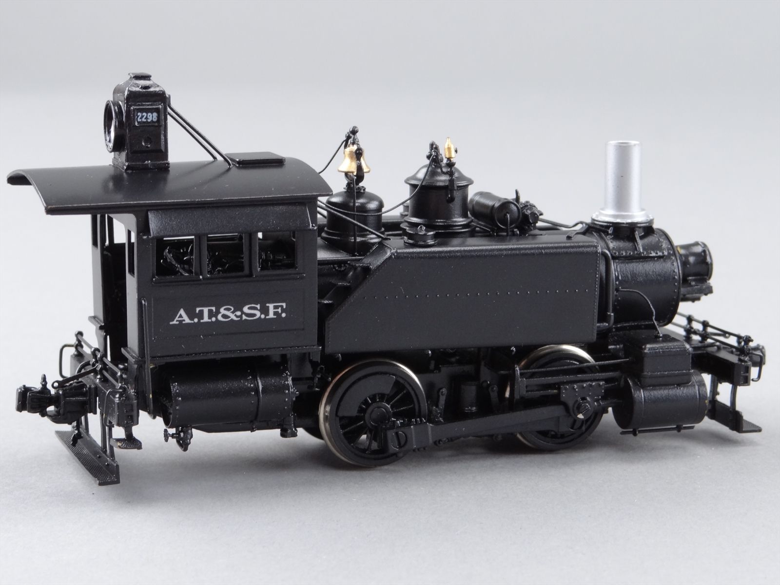 HO Brass Model Train - Key AT&SF Shop Switcher with Crane 0-4-0 #2298 ...