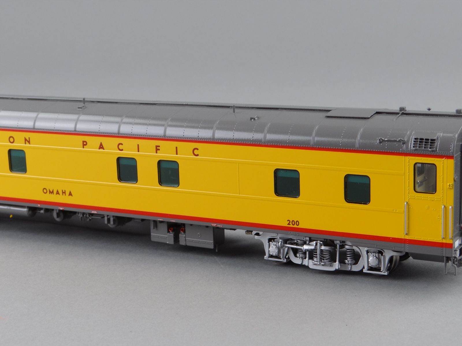 HO Brass Model Train - OMI 3411.1 UP Union Pacific Sleeper - Omaha #200 - Lights & Interior