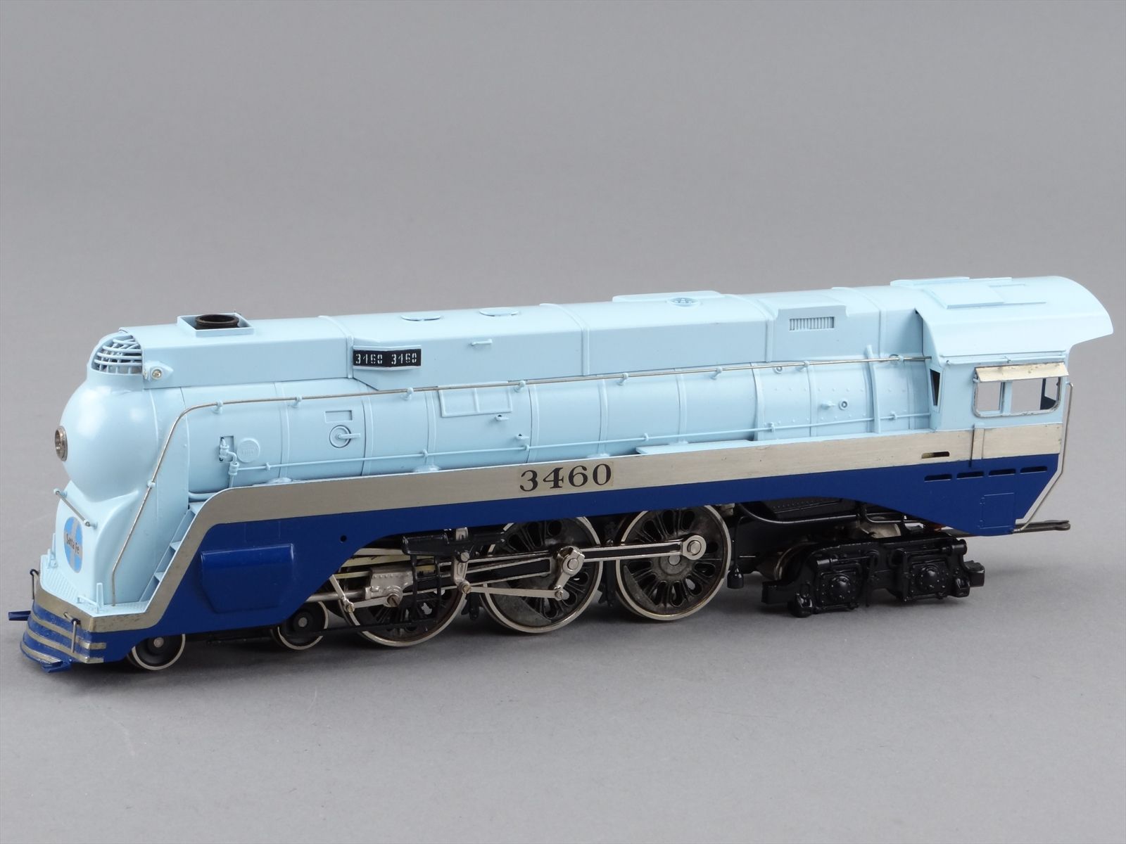 HO Brass PFM CROWN Tenshodo ATSF Santa Fe Blue Goose 4-6-4 #3460 - 1974 Run