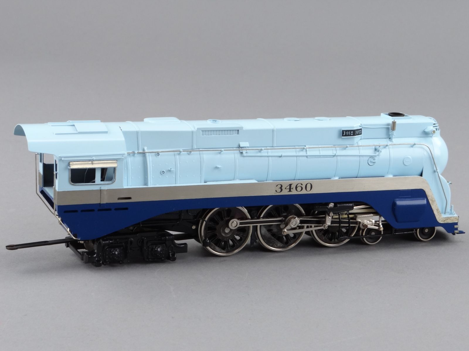 HO Brass PFM CROWN Tenshodo ATSF Santa Fe Blue Goose 4-6-4 #3460 - 1974 Run