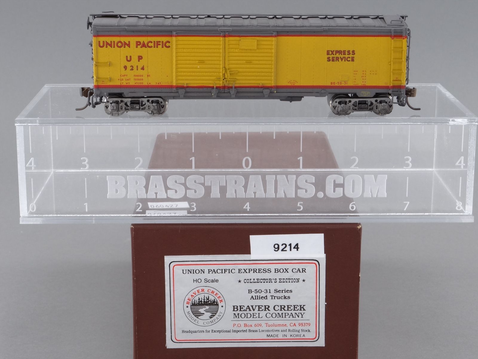 HO Brass Beaver Creek UP Union Pacific B-50-31 Challenger Box Car #9214