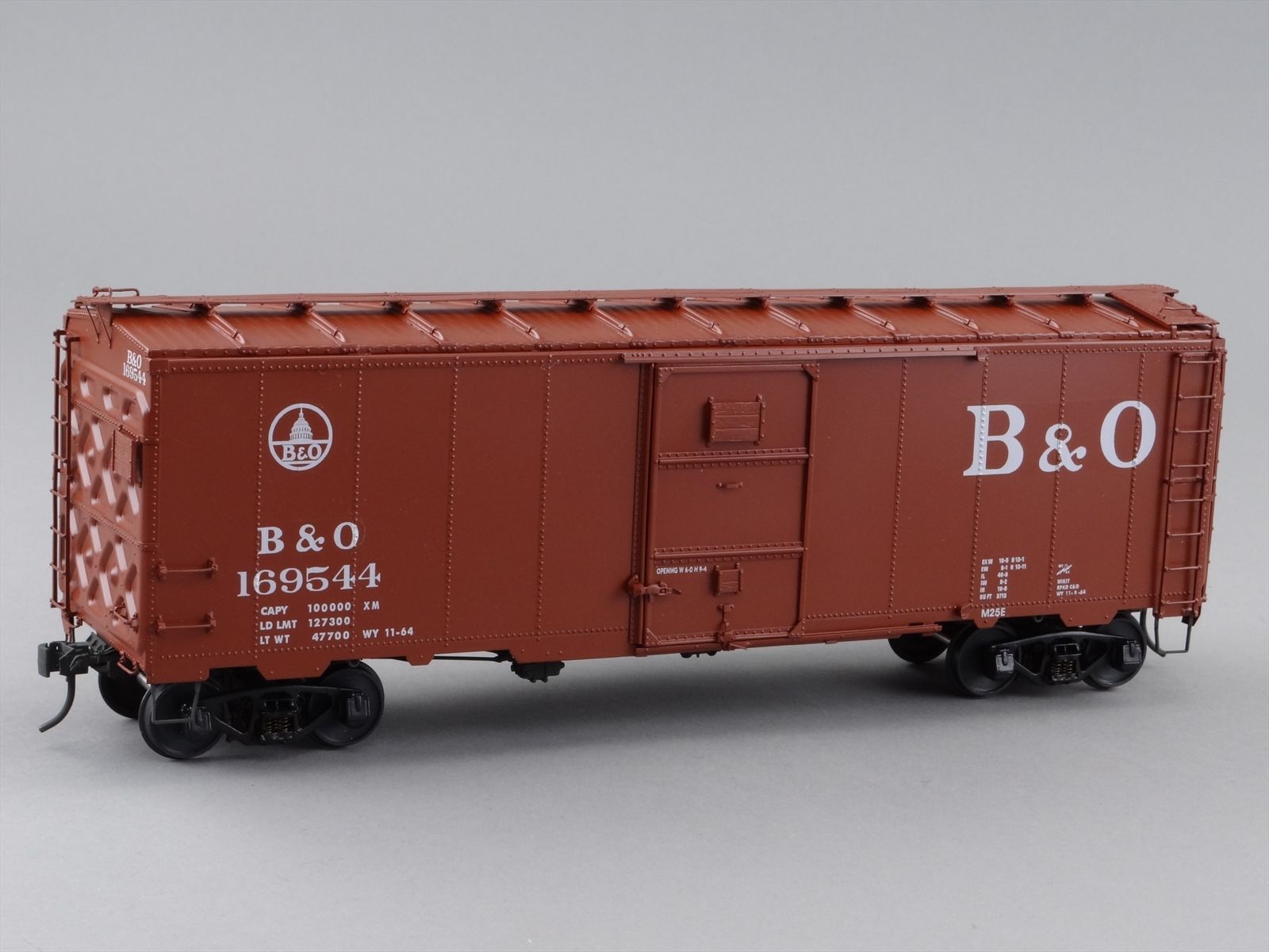 O 2-Rail Brass RY Models 2605113 Rich Yoder B&O 1937 AAR 40' Box Car w ...
