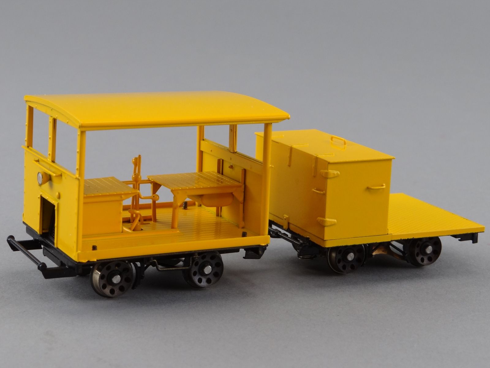 On3 Brass Model Train - RY Rich Yoder Powered Speeder - Yellow