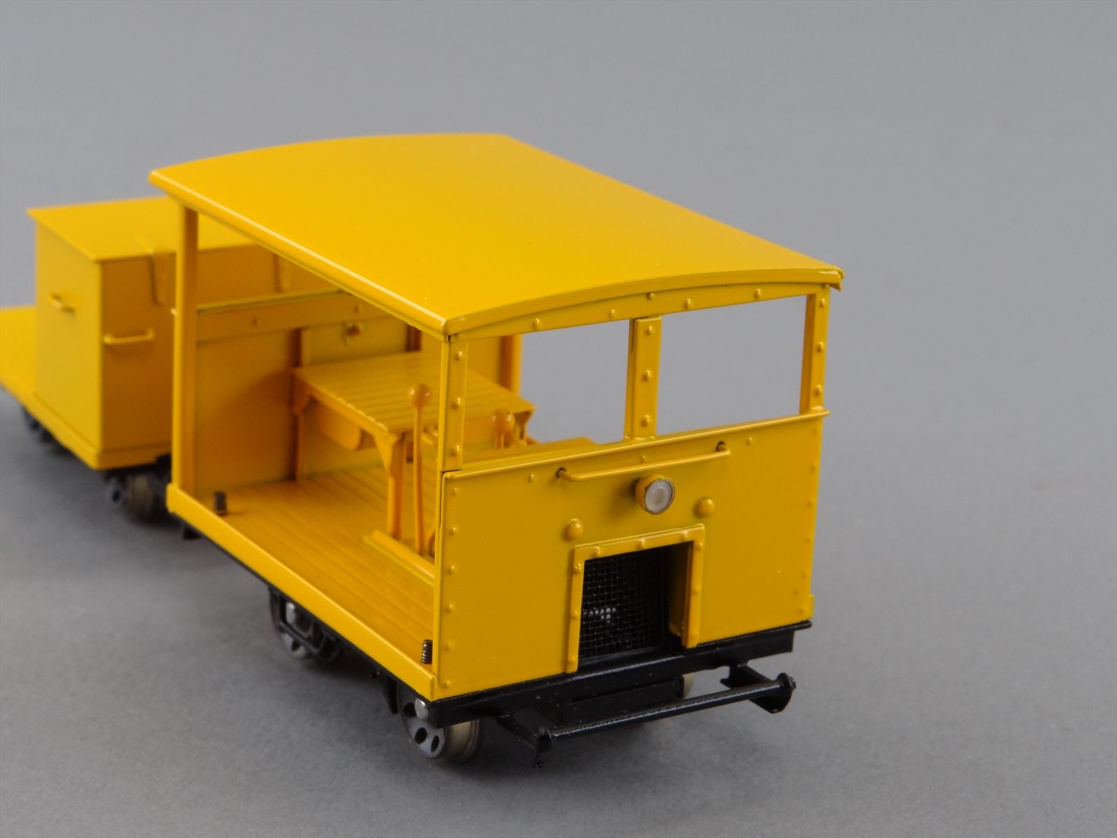 On3 Brass Model Train - RY Rich Yoder Powered Speeder - Yellow