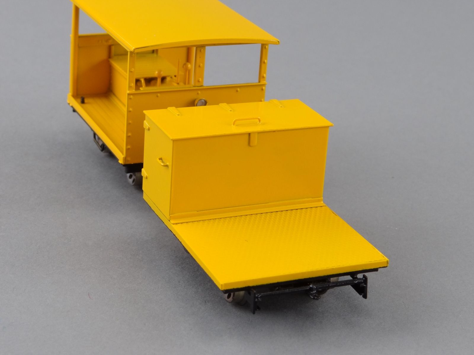 On3 Brass Model Train - RY Rich Yoder Powered Speeder - Yellow