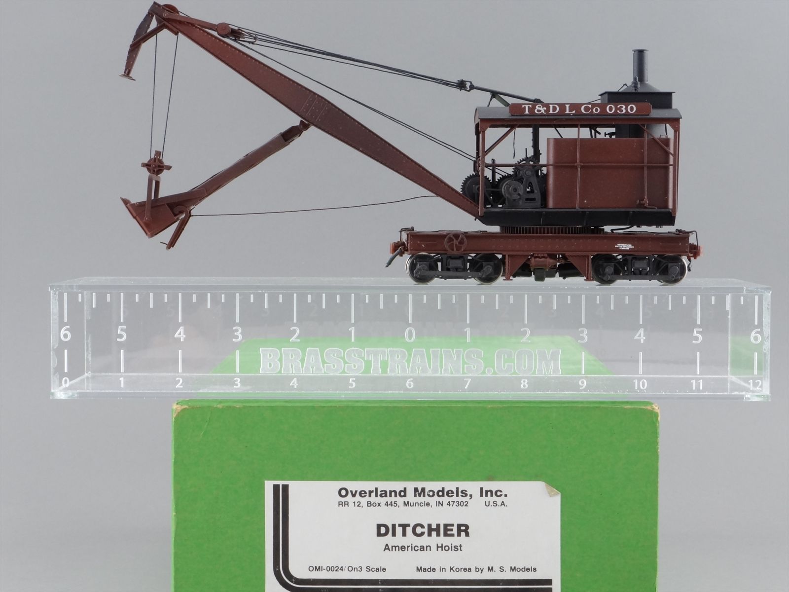 On3 Scale Brass OMI 0024 Overland T&DL Co. American Ditcher #030 - Custom
