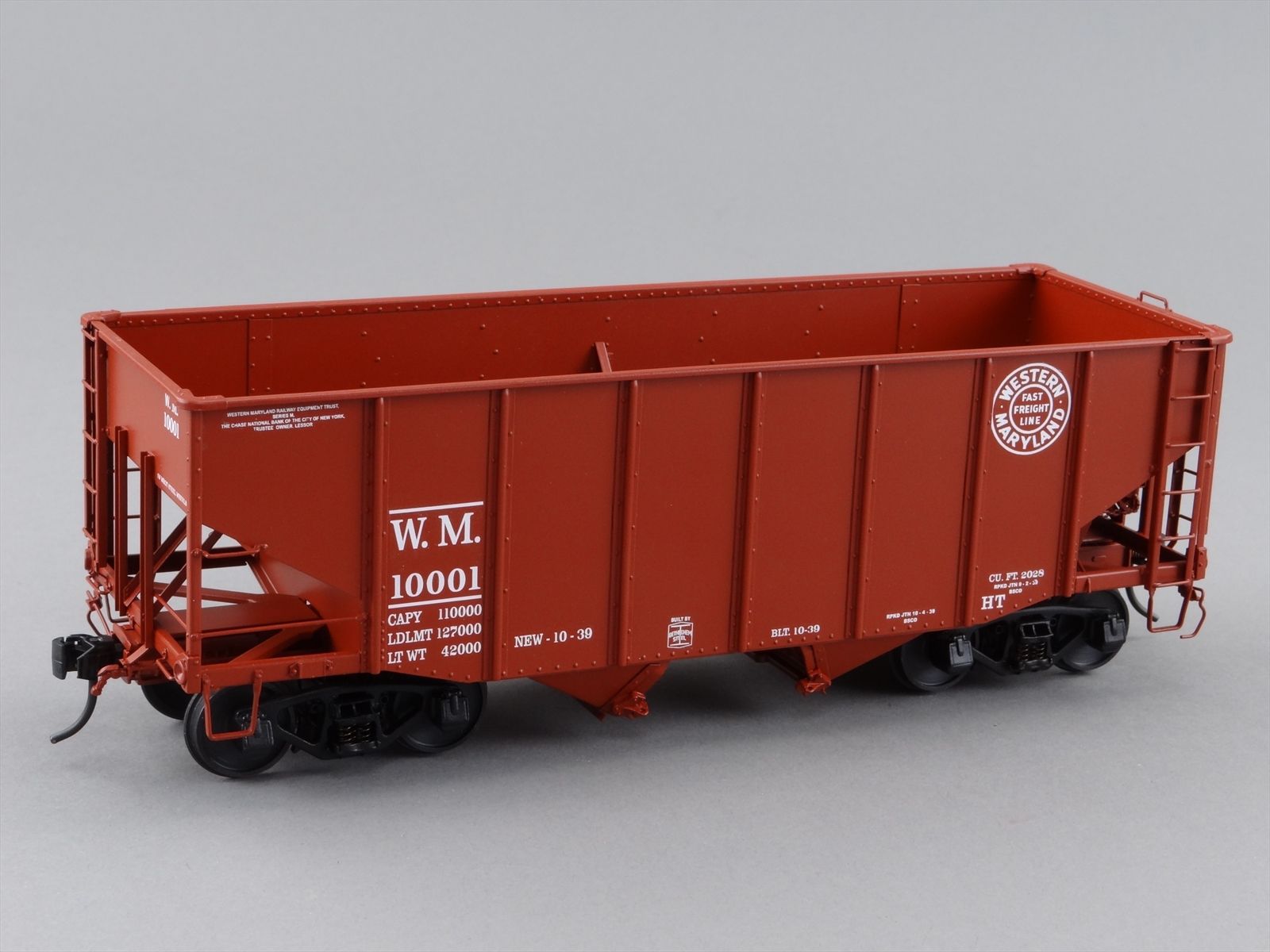 O 2-Rail Brass RYM Rich Yoder WM Western Maryland 55-Ton H-5 Fishbelly ...