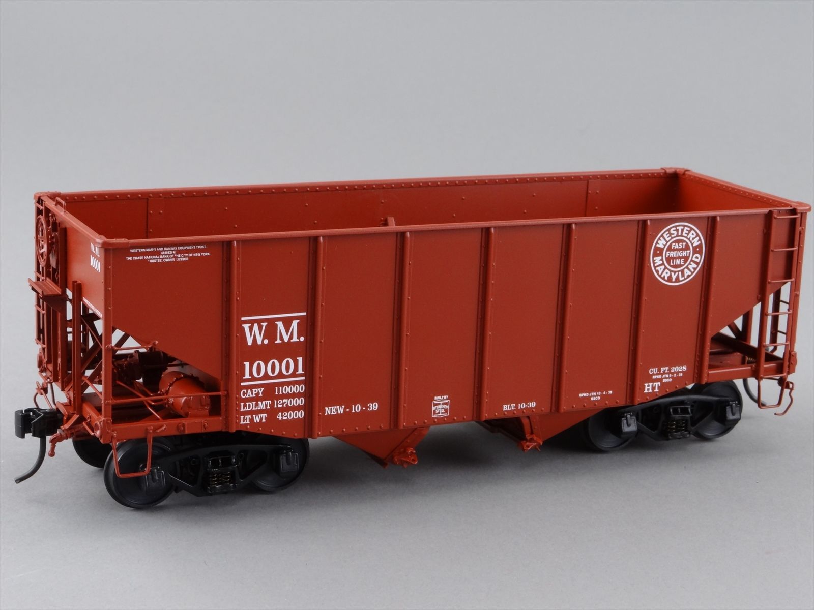 O 2-Rail Brass RYM Rich Yoder WM Western Maryland 55-Ton H-5 Fishbelly ...