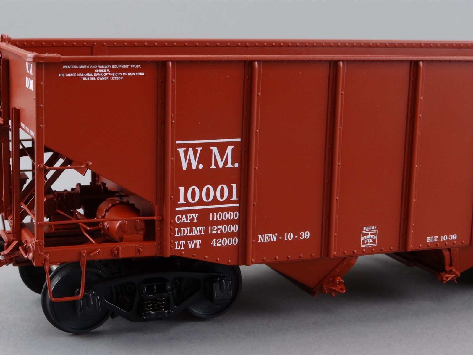 O 2-Rail Brass RYM Rich Yoder WM Western Maryland 55-Ton H-5 Fishbelly ...