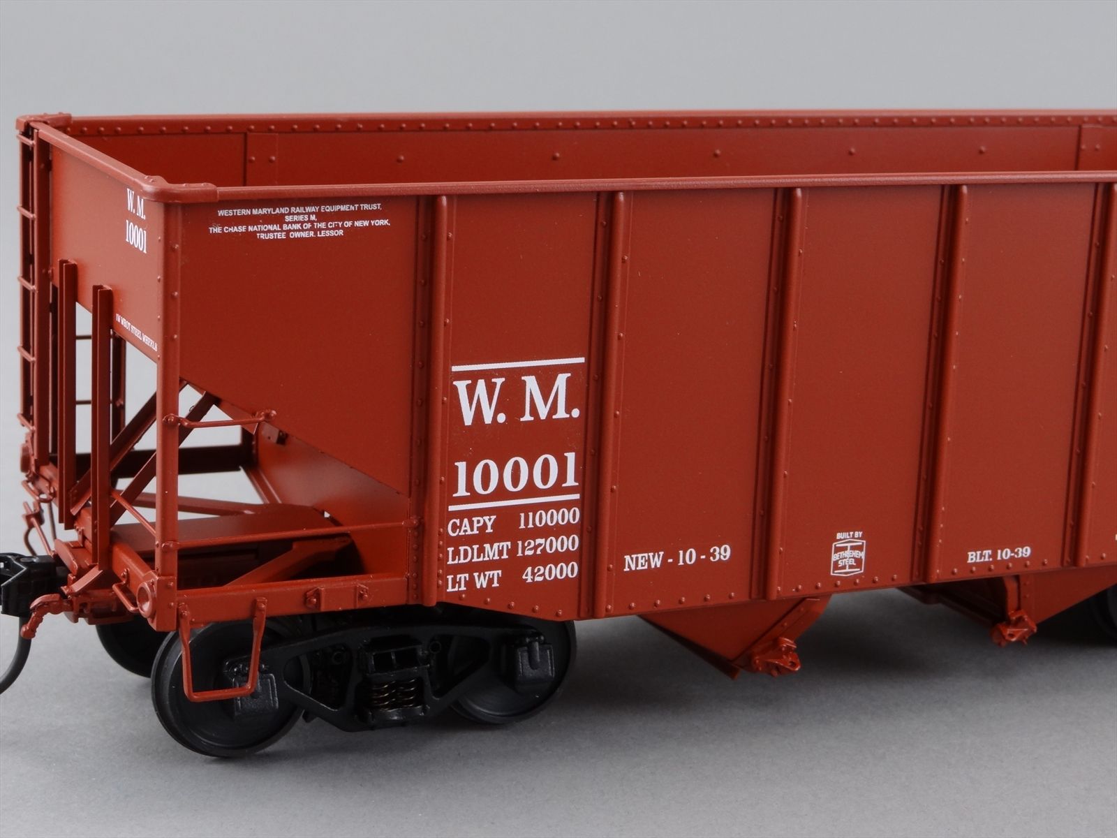 O 2-Rail Brass RYM Rich Yoder WM Western Maryland 55-Ton H-5 Fishbelly ...