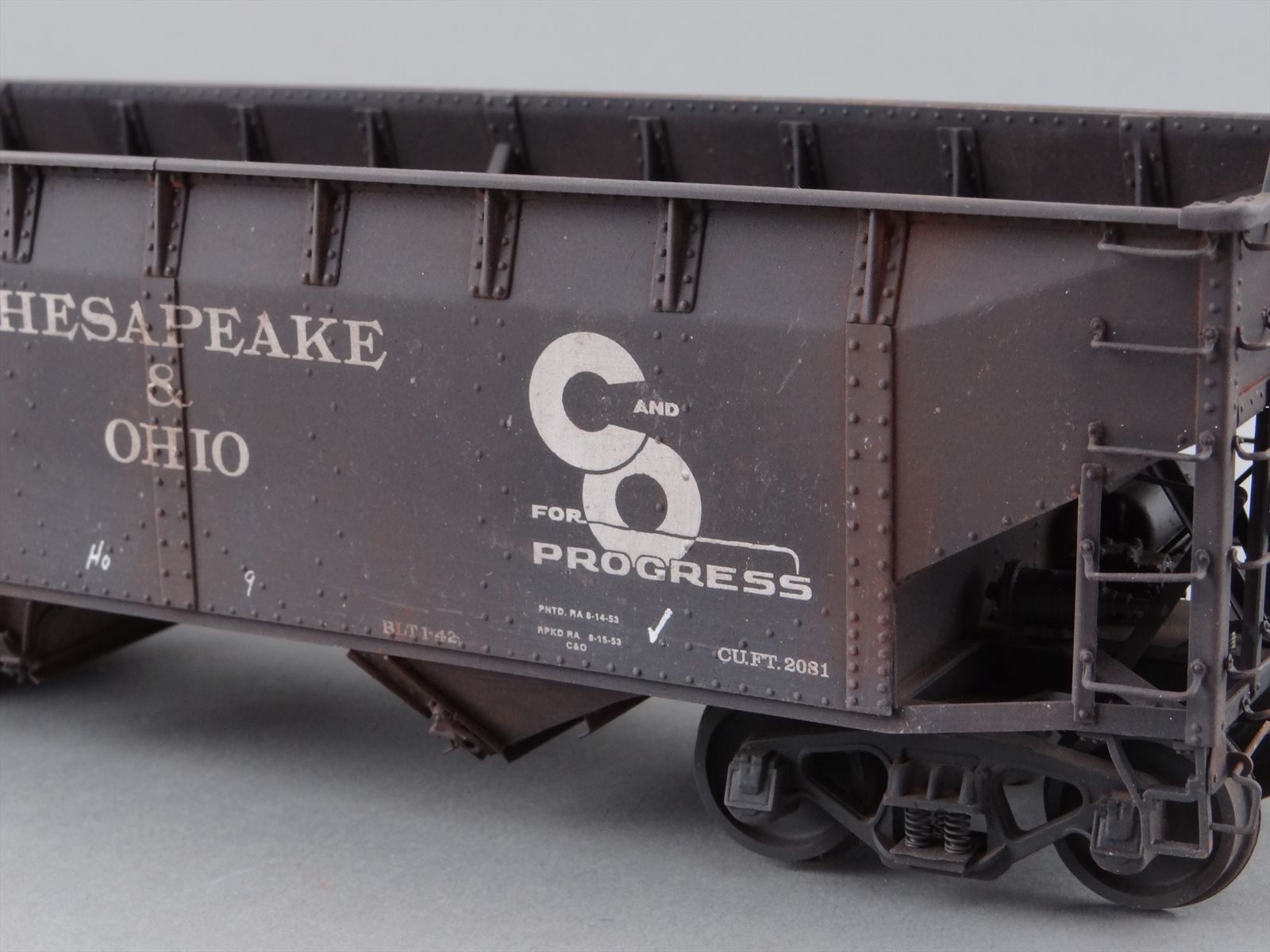 O 2-Rail Brass RYM Rich Yoder Models C&O Chesapeake & Ohio 50-Ton Twin ...