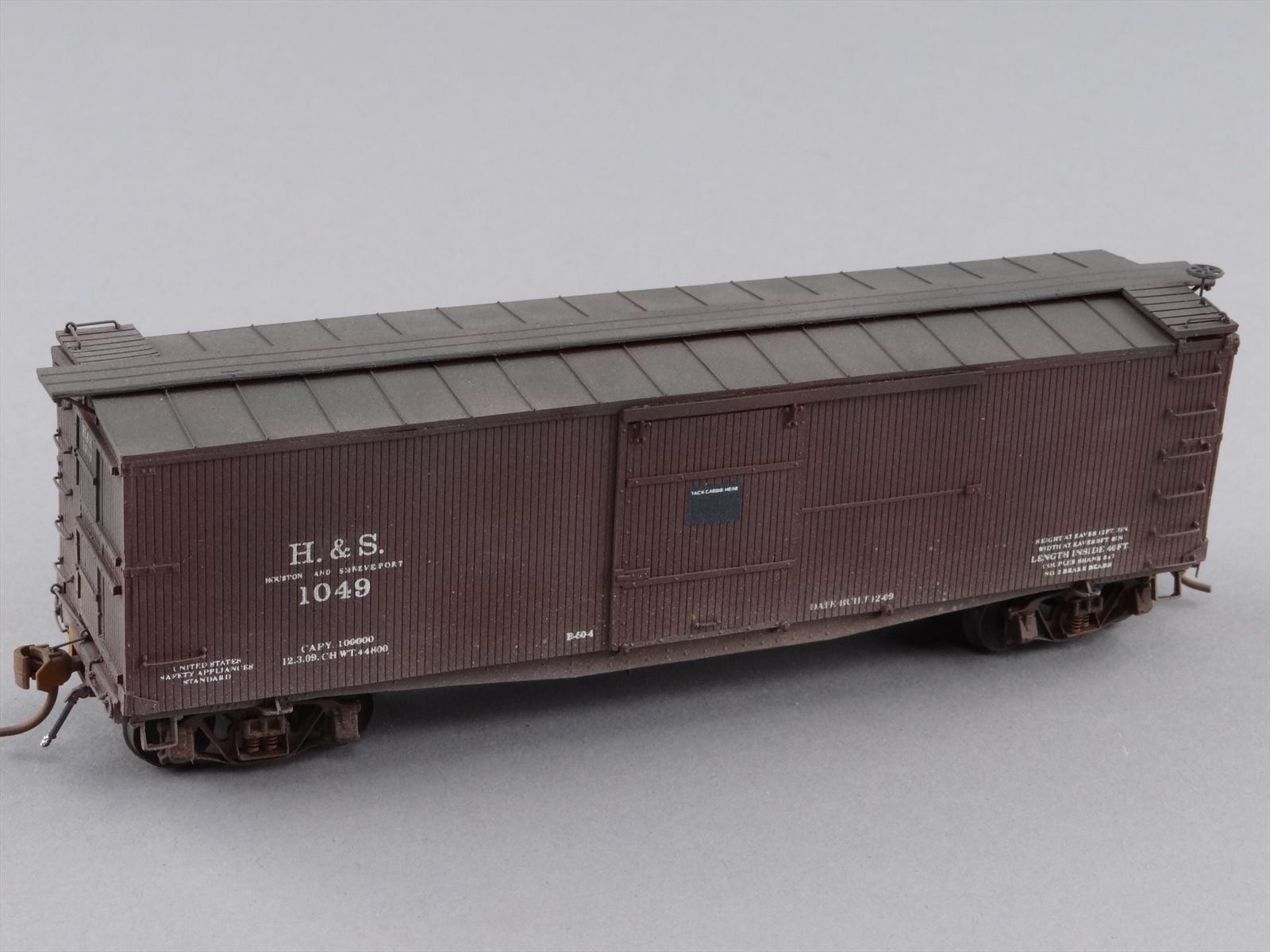 HO Westerfield 1711 Pro Built Kit - SP / H&S Houston & Shrevport B-50-4 Box Car #1049 - Custom