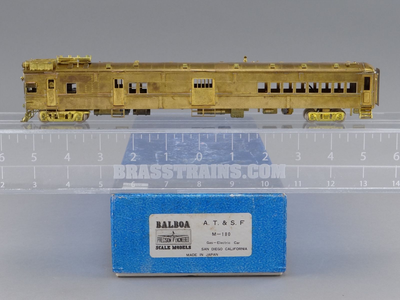 HO Brass Model Train - Balboa ATSF Santa Fe M-180 Gas Electric Car
