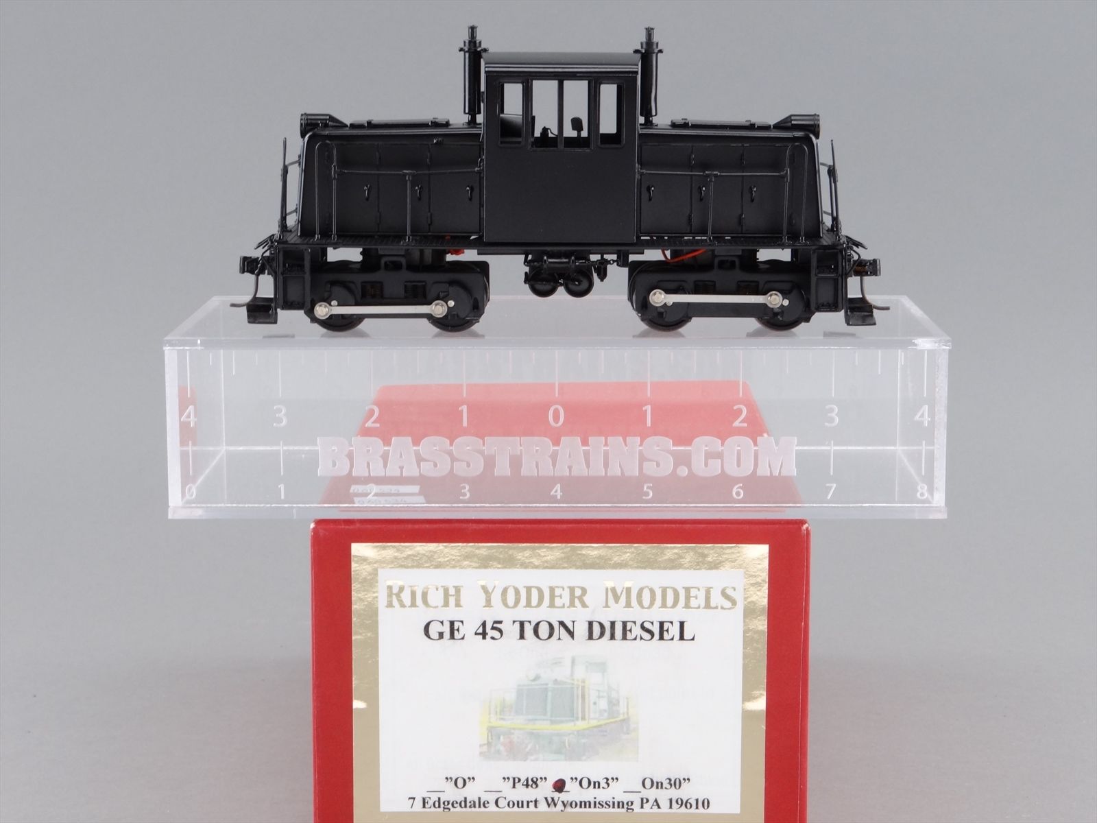 On3 Brass Model Train - RY Rich Yoder GE 45-Ton Diesel w/ SOUND & DCC
