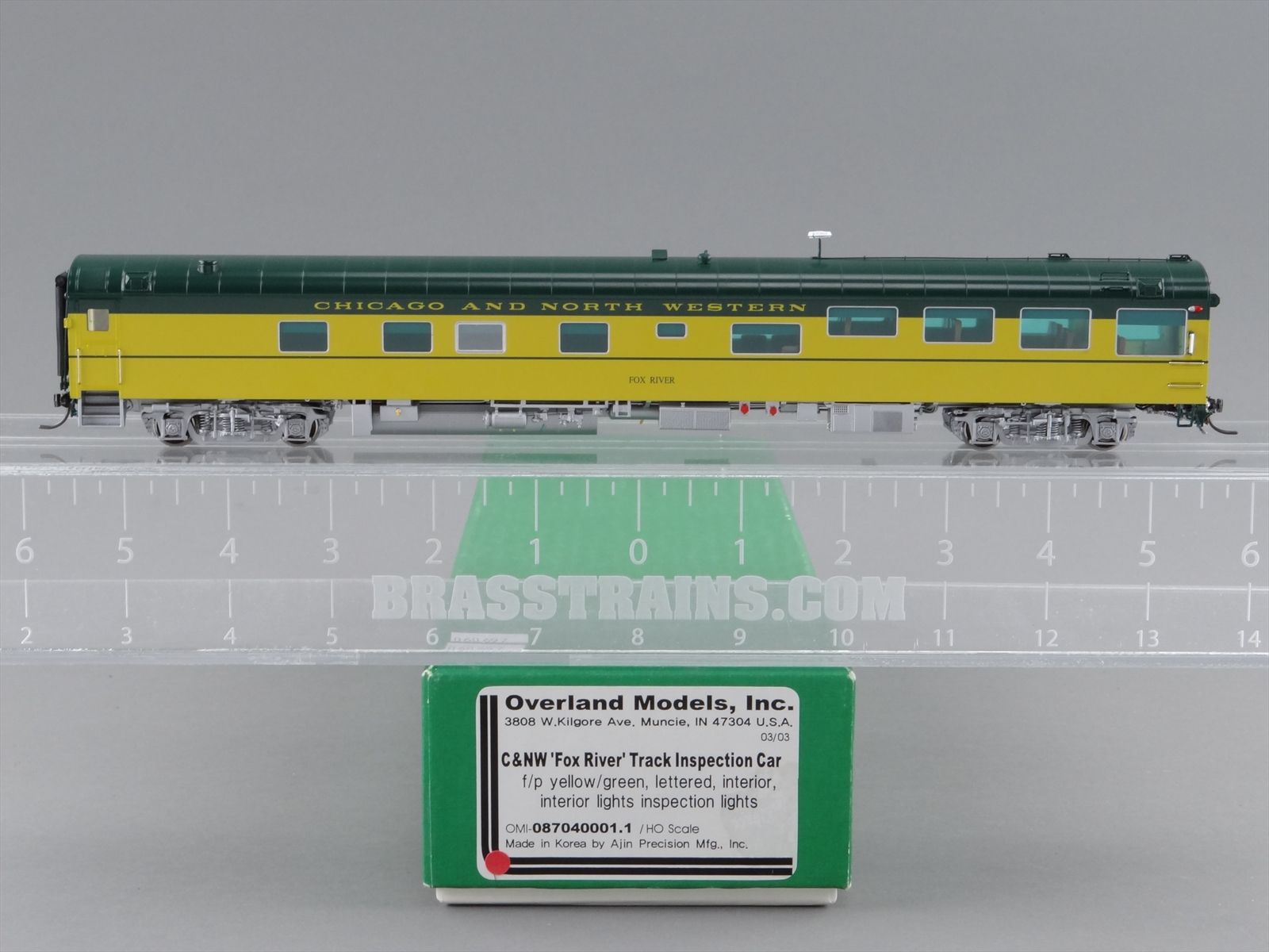 HO Brass OMI Overland C&NW Track Inspection Car - Fox River - Lights ...