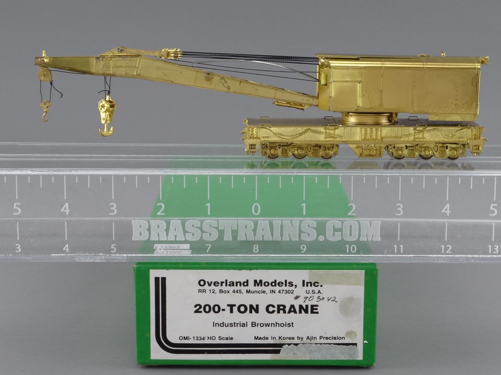 HO Brass Model Train - OMI 1334 Overland 200-Ton Industrial Brownhoist ...