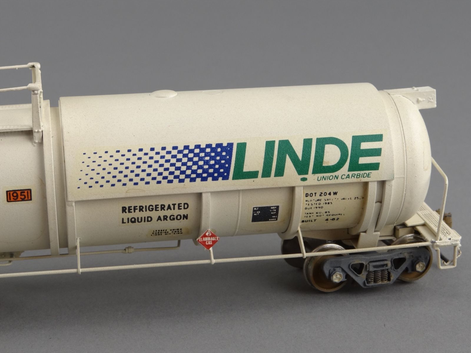 HO Brass Model - Overland OMI 3167 Linde Union Tank Car #80017 - CUSTOM