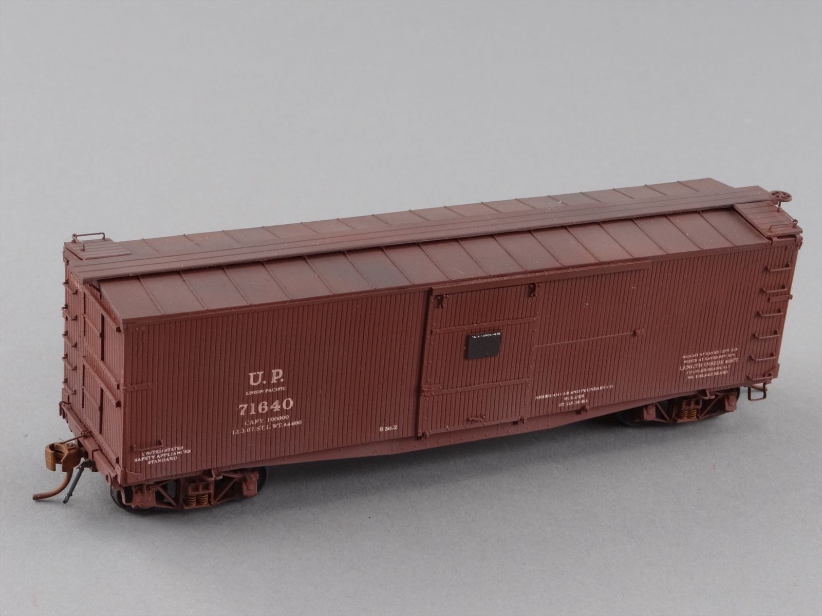 HO Westerfield 1702 Pro Built Kit - UP Union Pacific B-50-2 Box Car #71640 - Custom