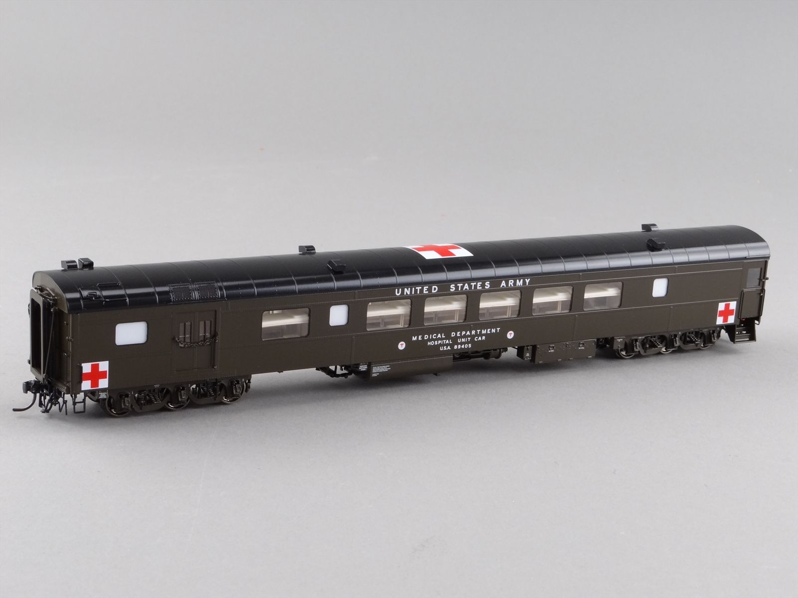 HO Brass Model Train - OMI AF-1035-2 Overland US Army Hospital Car #89405