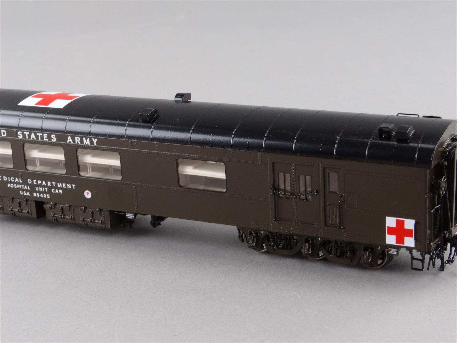 HO Brass Model Train - OMI AF-1035-2 Overland US Army Hospital Car #89405