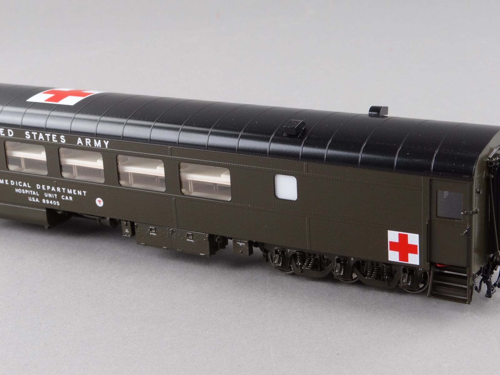 HO Brass Model Train - OMI AF-1035-2 Overland US Army Hospital Car #89405